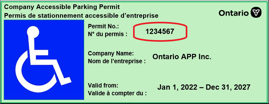 Application for a Company Accessible Parking Permit